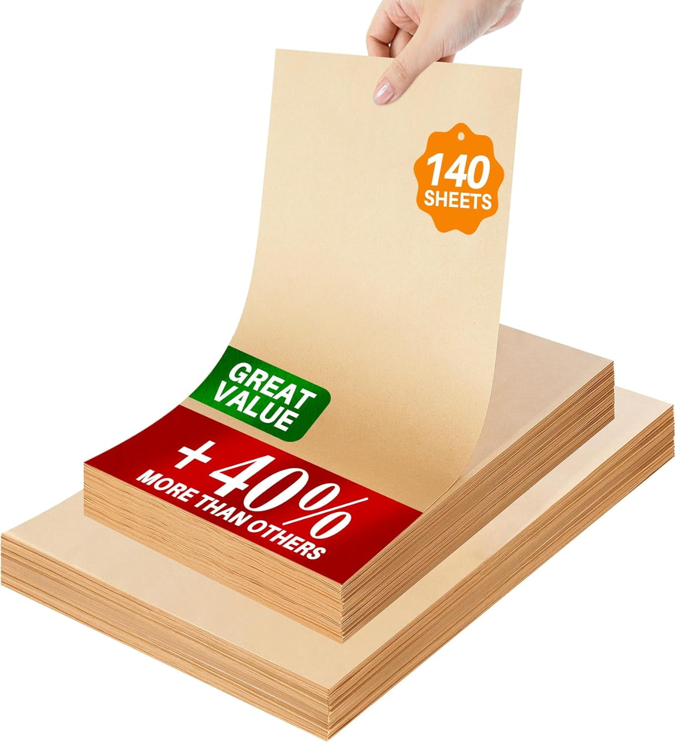 140 Parchment Paper Sheets 9x13 Inch | Precut Unbleached Baking Paper ...