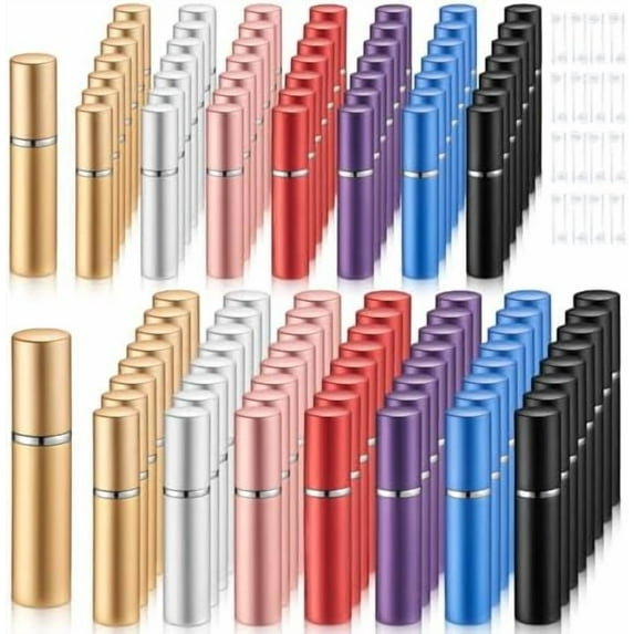 140 Pcs 5ml 10ml Refillable Perfume Atomizer Mini Refillable Travel ...