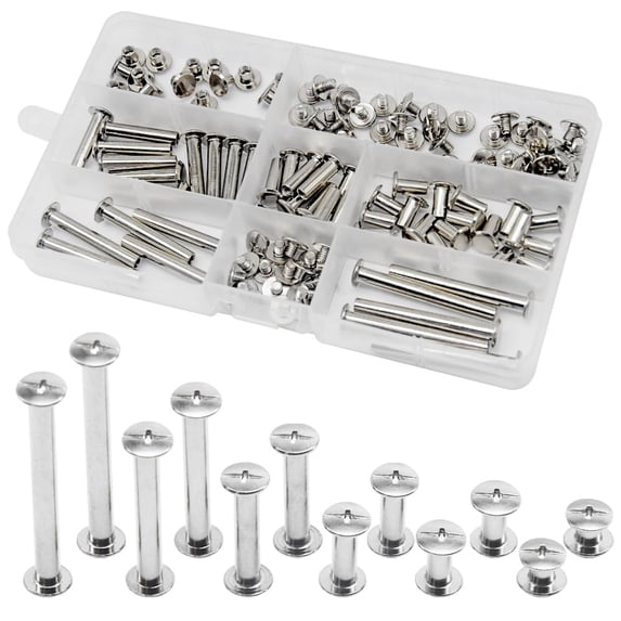 140 Pcs/70 Set Chicago Screws M5 Stainless Steel Binding Screw Post ...