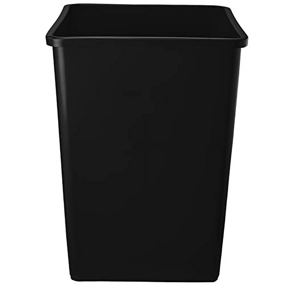 140 Qt. / 35 Gallon / 132 Liters Black Square Trash Can. Kitchen ...