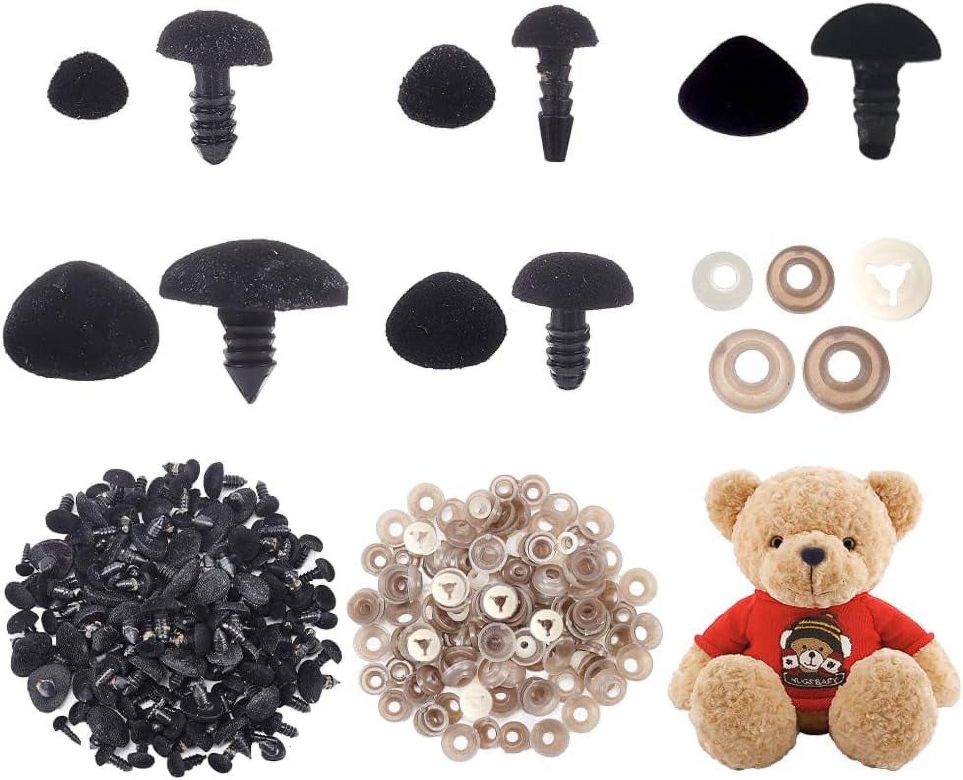 140 Sets Flocking Safety Noses 5 Styles Amigurumi Noses Black Nose ...