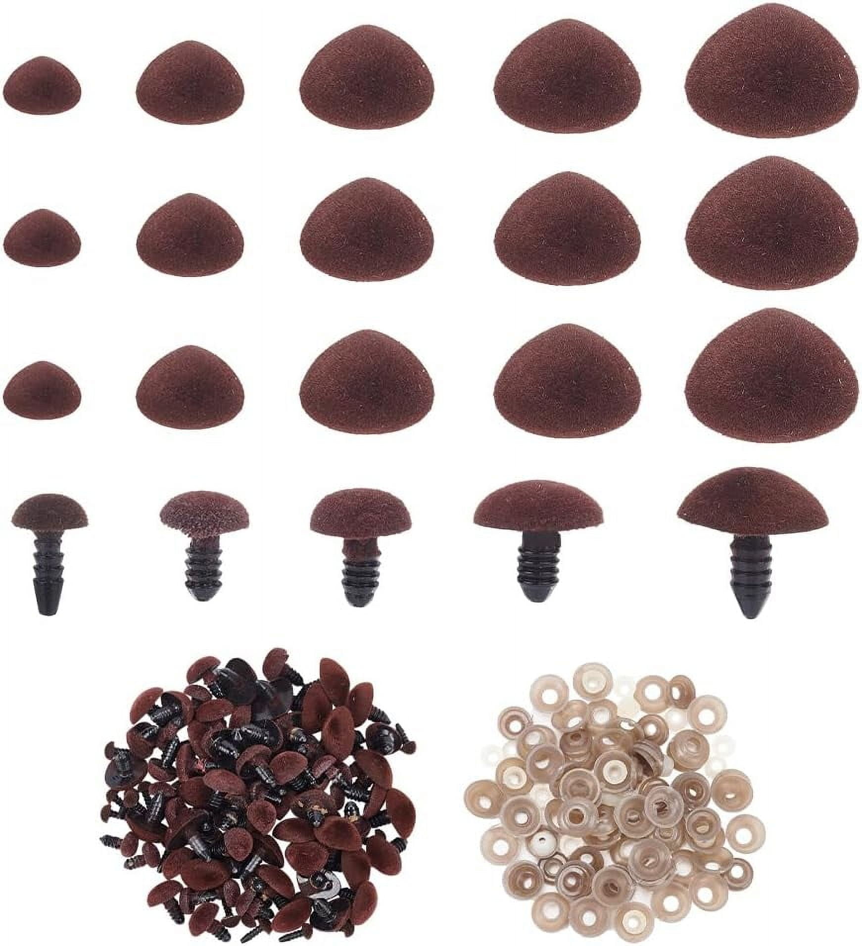 140 Sets Safety Noses 5 Styles Flocking D-Type Nose Amigurumi Noses ...