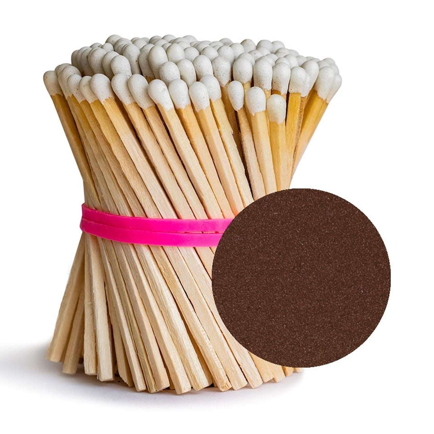 140 White Tip 3" Wooden Matches with 2 Round Striker Papers - Bulk ...