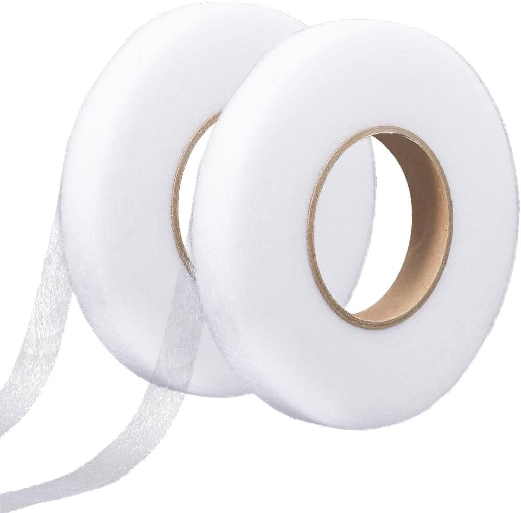 140 Yards Iron on Hem Tape 2 Rolls 1.5cm Wide Adhesive No Sewing Fusing ...