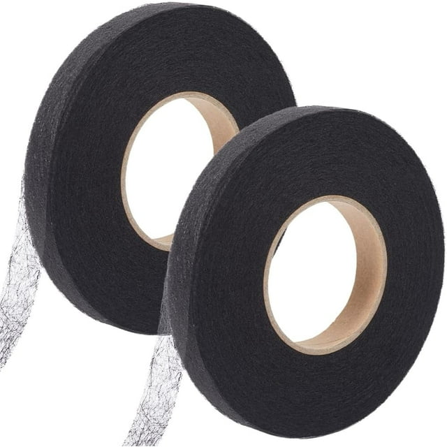 140 Yards Iron on Hem Tape 2 Rolls 1.5cm Wide Adhesive No Sewing Fusing Wonder Web Fusible ...
