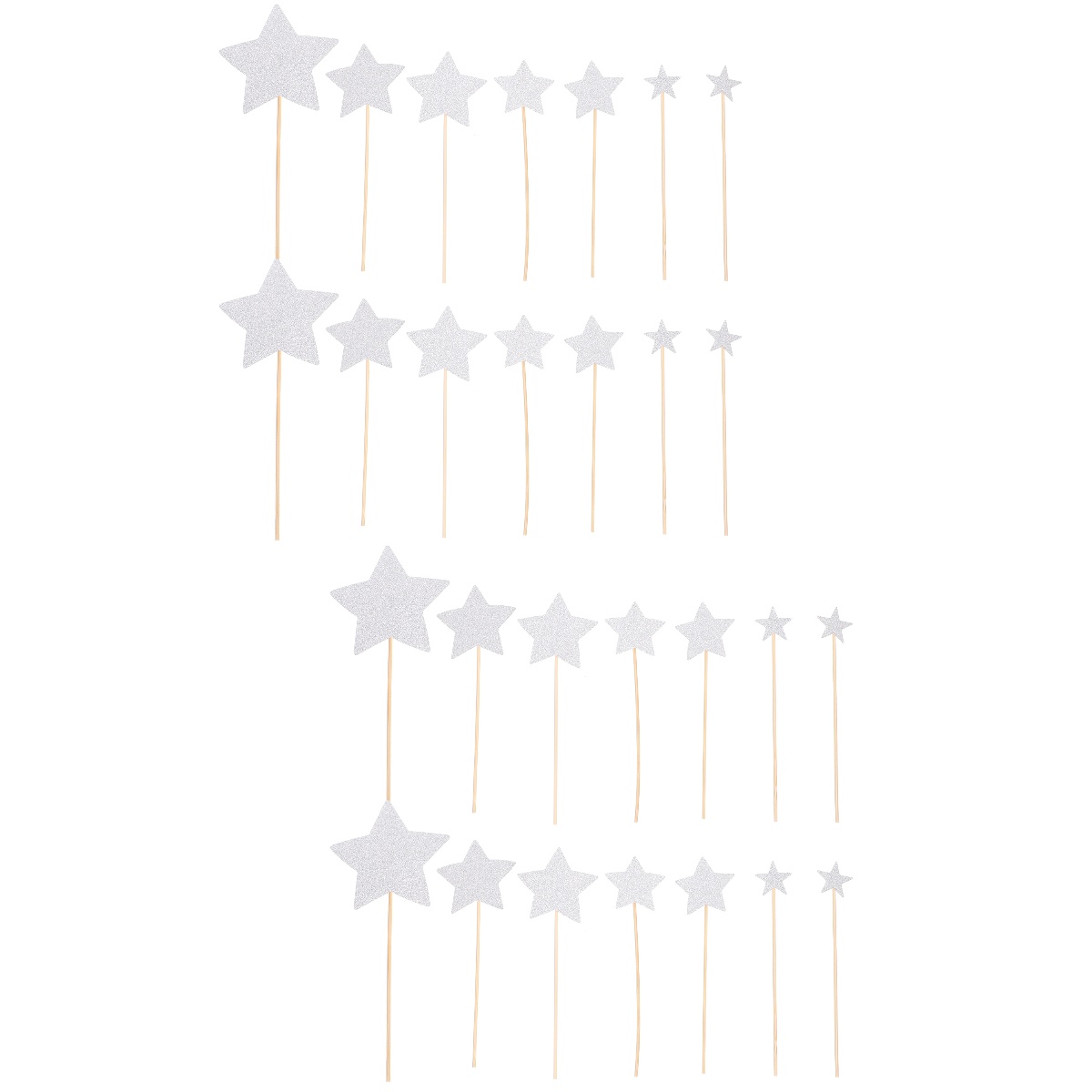 140 pcs Cake Star Picks Glitter Cupcake Toppers Baking Toppers Dessert ...