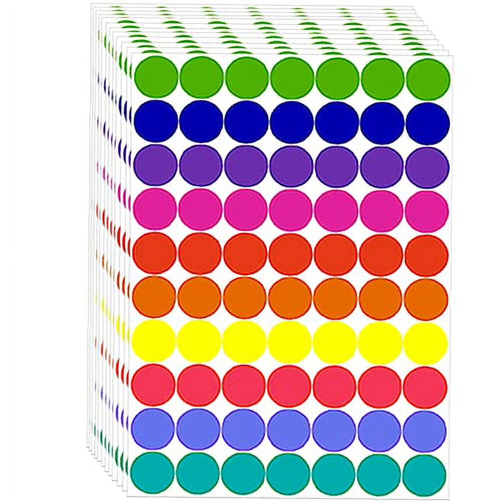 1400 PCS Colored Dot Stickers Round Color Coding Labels Circle Dots ...