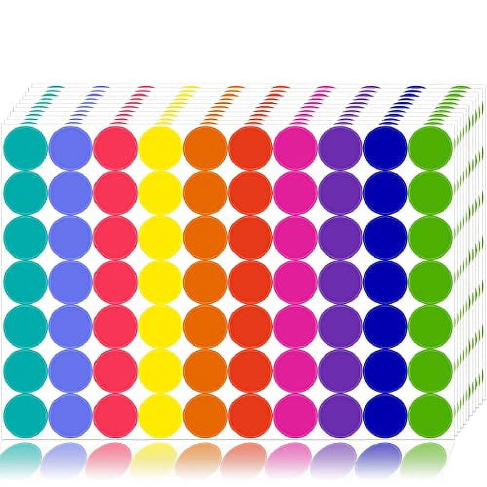 1400 PCS Colored Dot Stickers Round Color Coding Labels Polka Circle ...