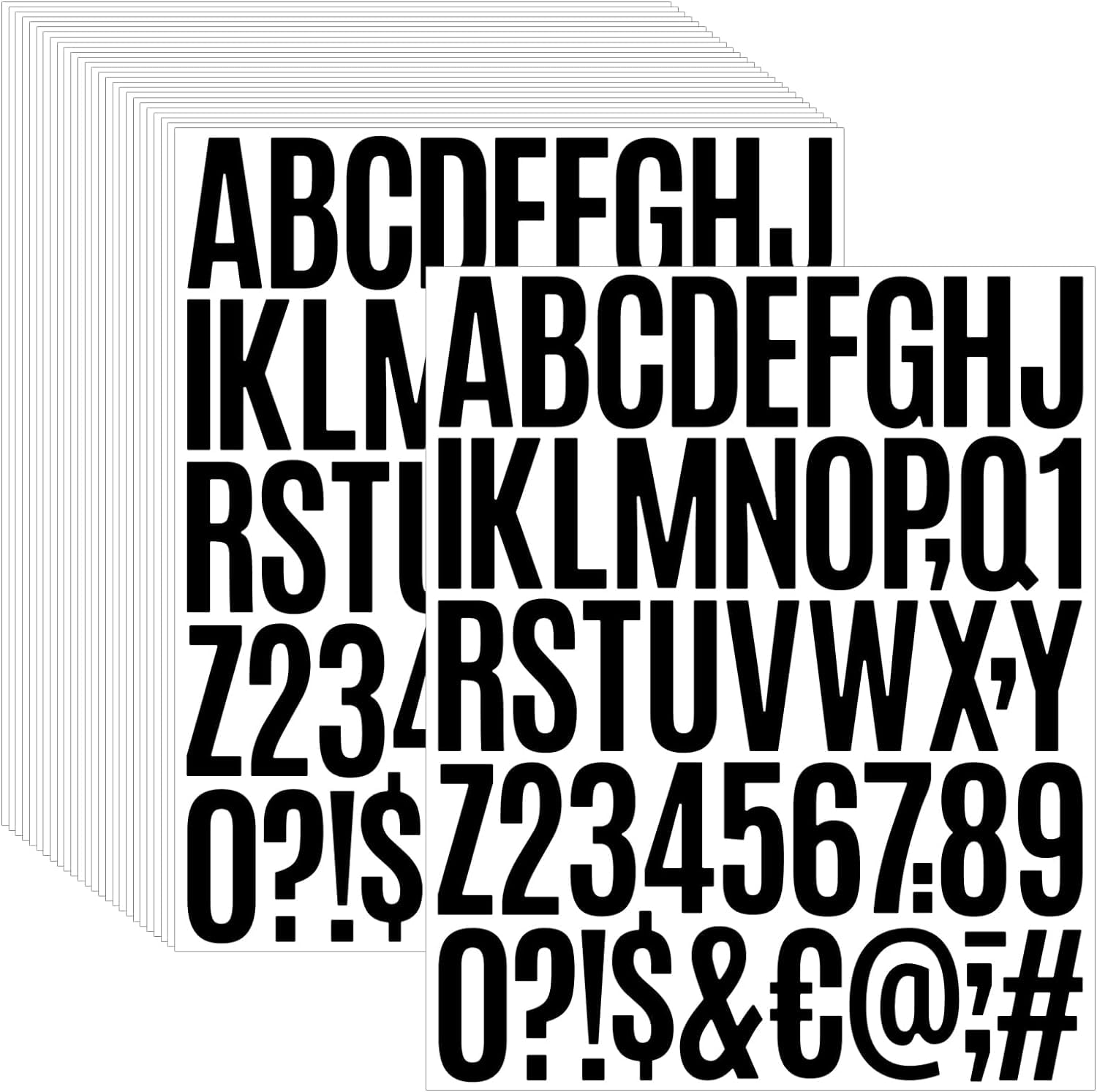 1400 Pcs 28 Sheets 2 Inch Letter and Number Stickers Self Adhesive ...
