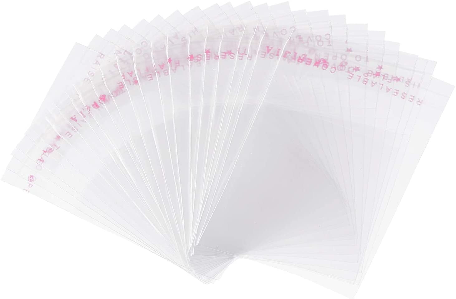 1400 Pcs 5x7cm Clear Resealable Cello/Cellophane Bags Self Adhesive ...
