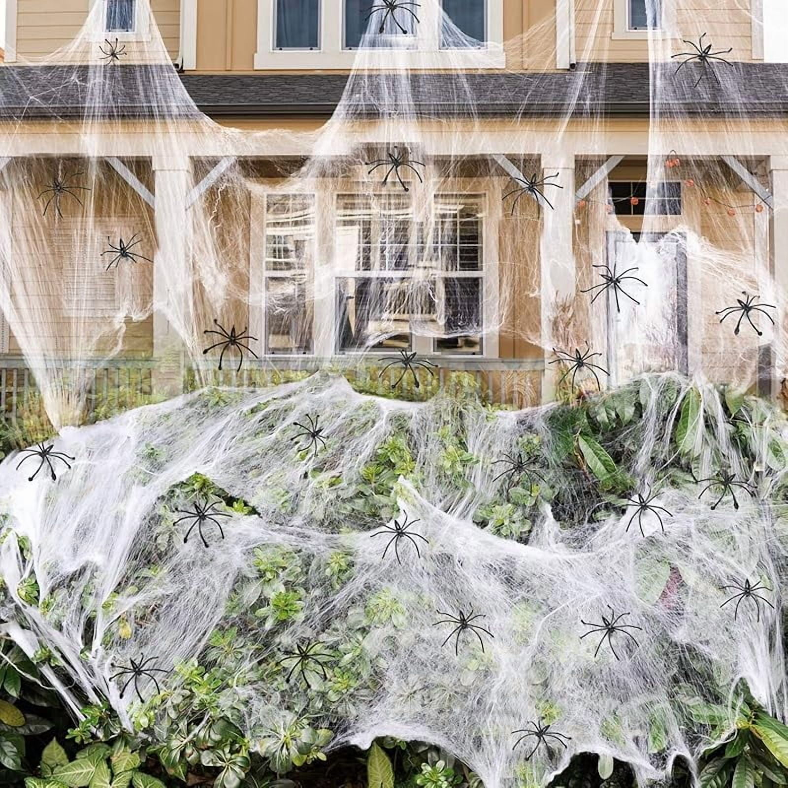 1400 Square Feet Halloween Spider Web Decoration with 150 Extra Fake ...