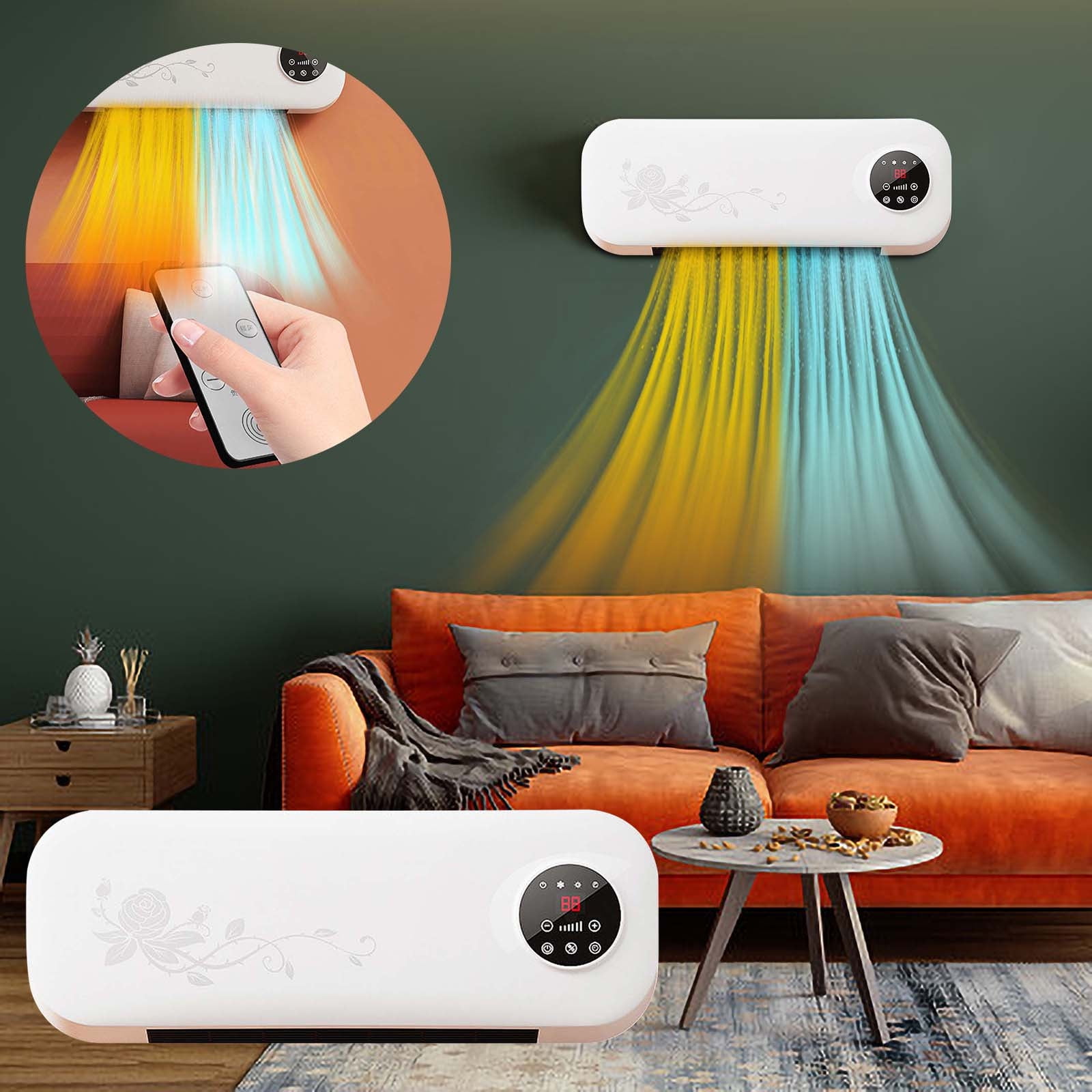 14000 BTU Ductless Portable Air Conditioners No Windows Needed, Wall ...