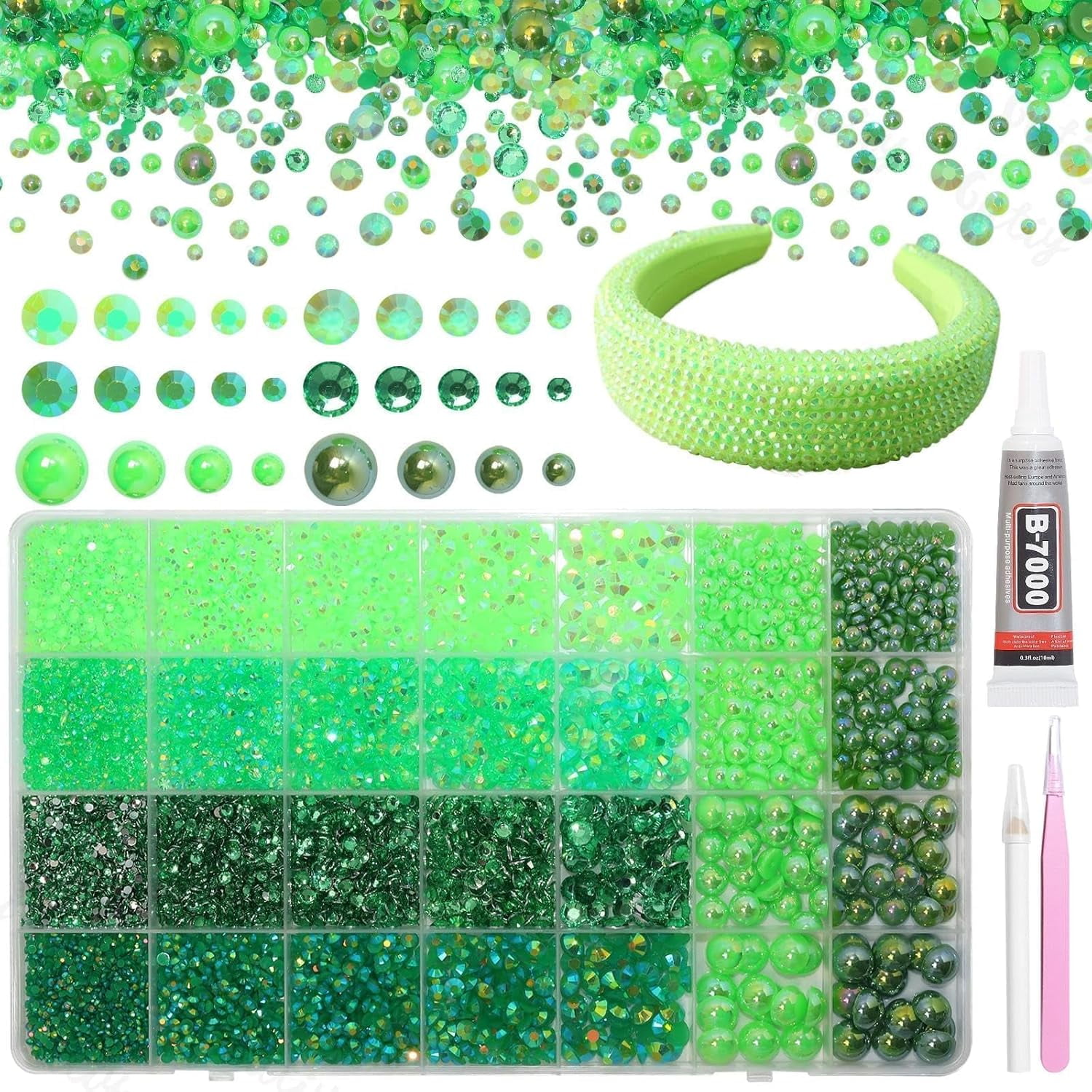 14000 count Mixed Flatback Rhinestones and for Bedazzling Kit, 2-6mm ...