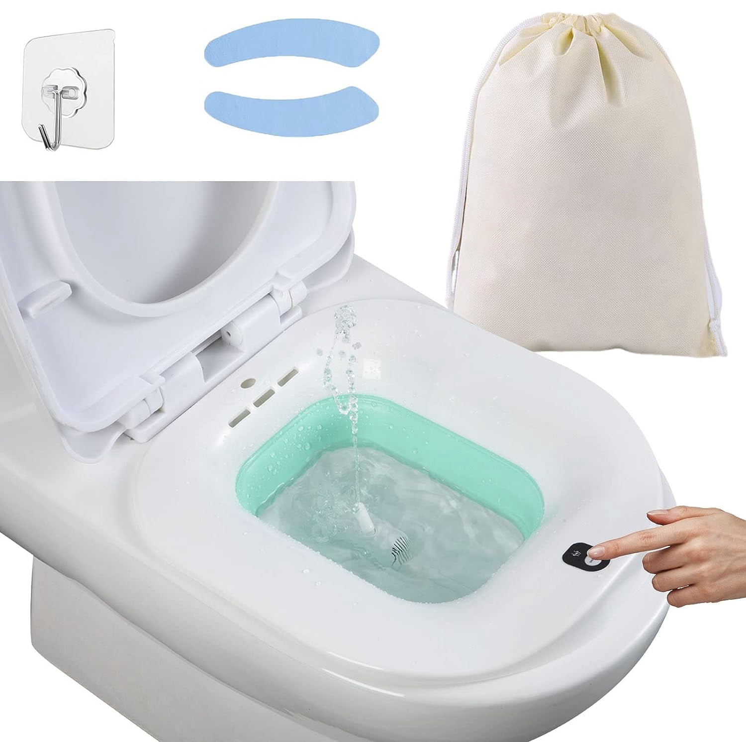 1400ML/47Oz Sitz Bath, Electric Sitz Bath for Hemorrhoids, Sitz Bath ...
