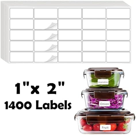 1400Pcs 1"x2" Blank Removable Freezer Labels, No Residue Food Labels ...