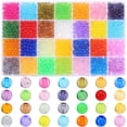 1400Pcs 28 Colors Transparent Acrylic Beads Round Mixed Color 6x5~5.5mm ...