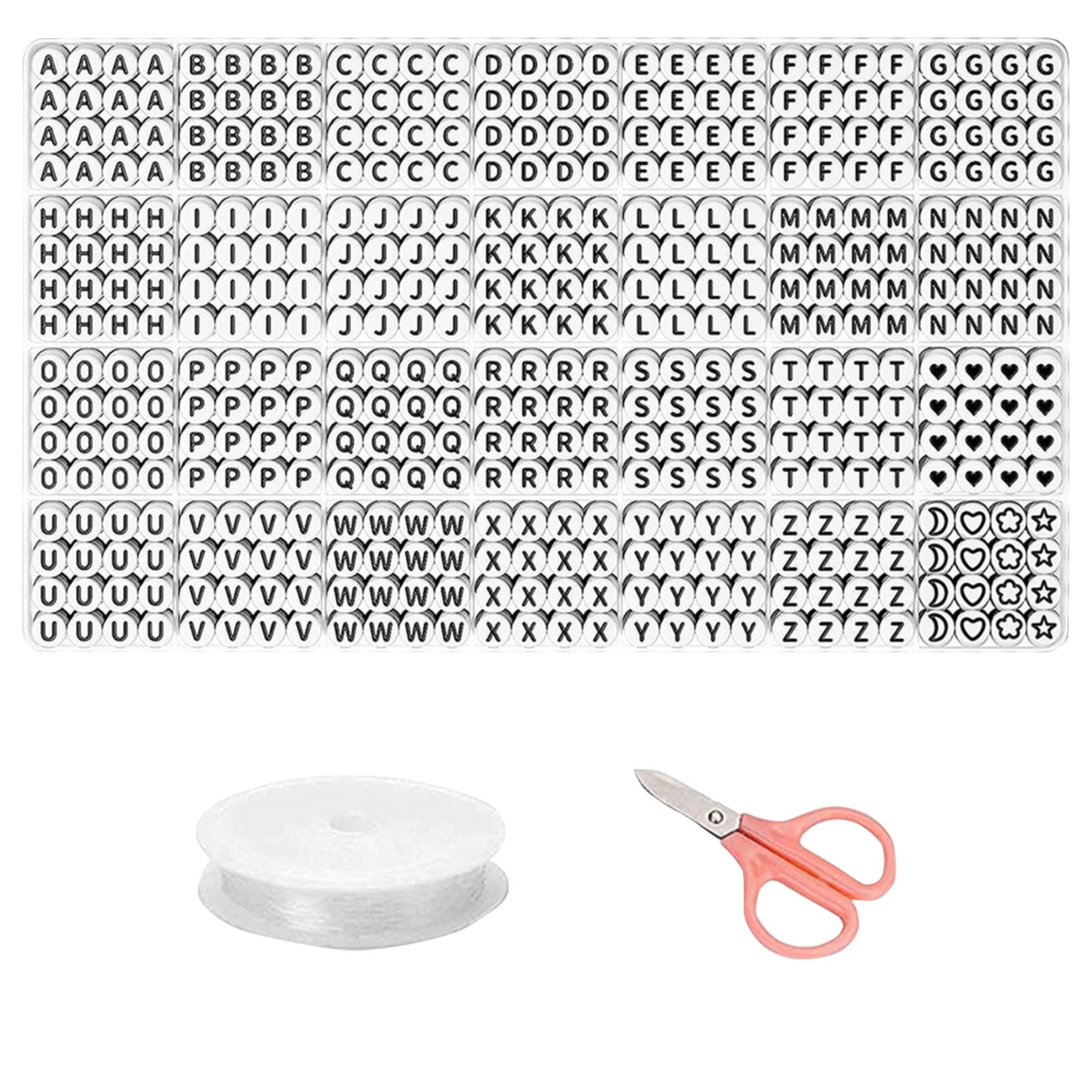 1400Pcs Acrylic Alphabet Letter Beads, Personalized Jewelry Making ...