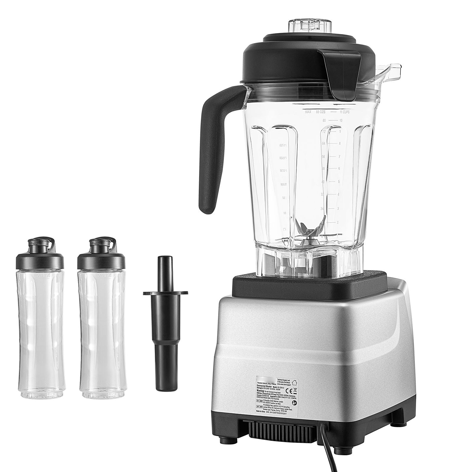 1400W 85 Oz Professional Countertop Smoothie Blender Multi-Function ...