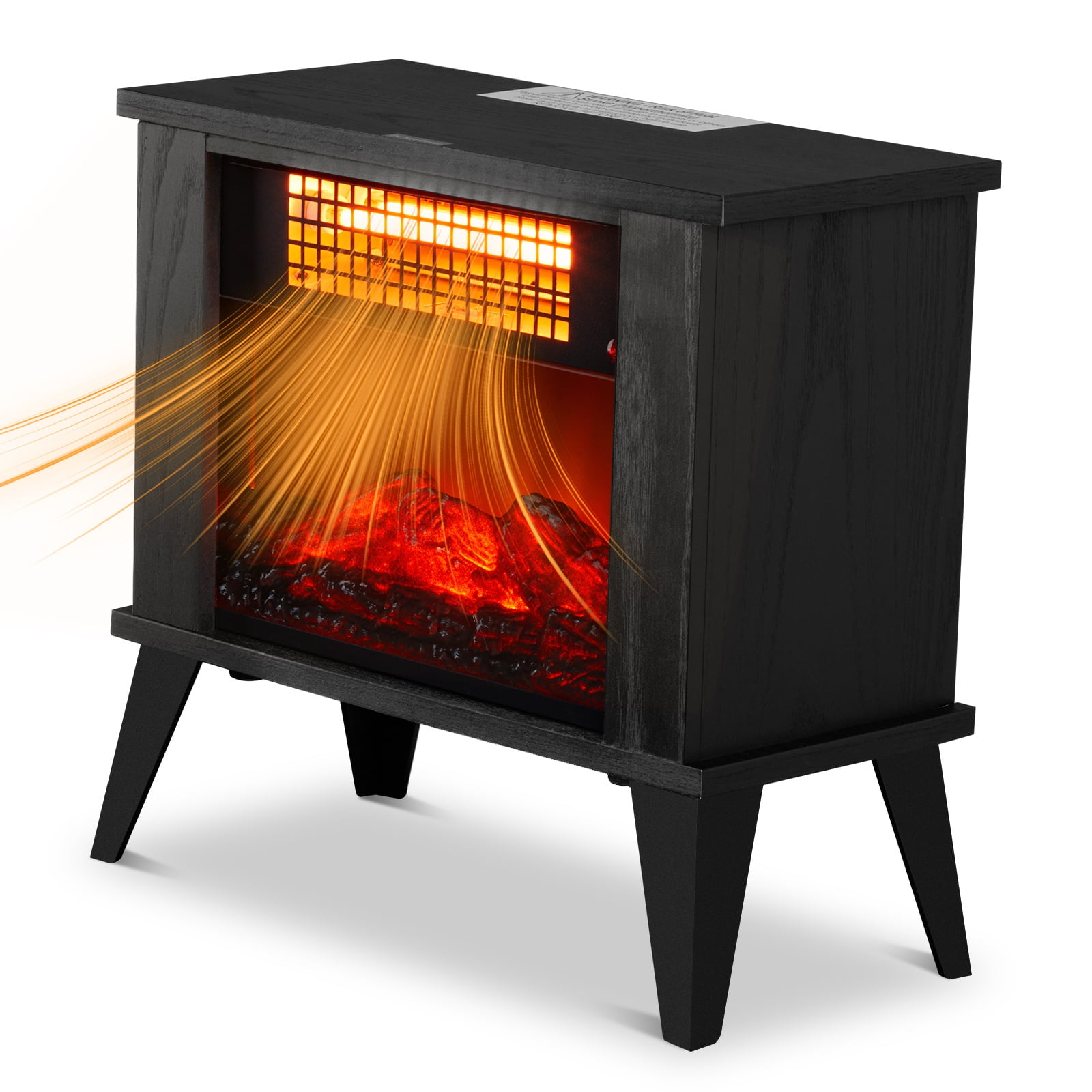 Seizeen 1400W Electric Fireplace Heater, 17'' Portable Indoor Space ...