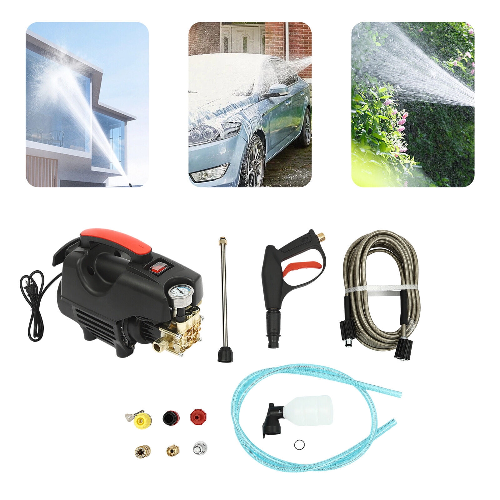 1400W Electric High Pressure Water Spray Car Gun Portable Washer ...
