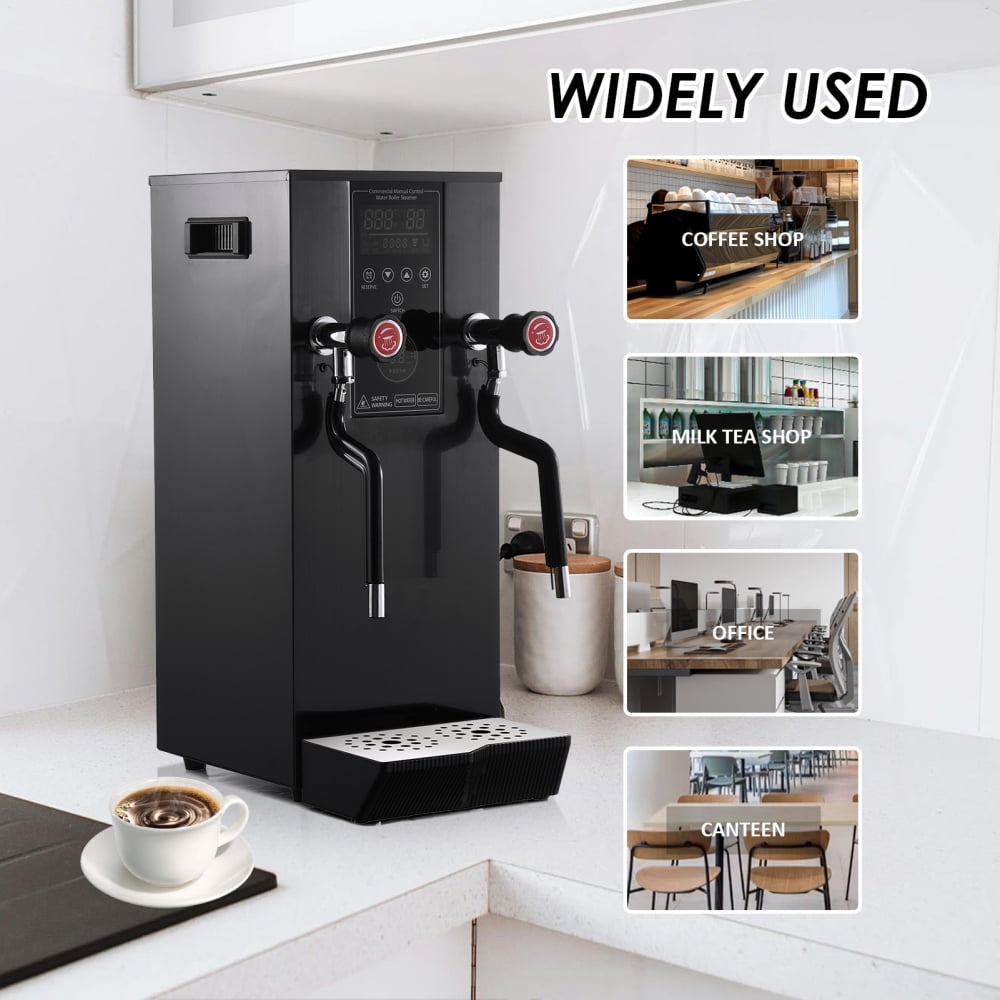 1400W Electric Milk Foam Maker, Commercial LED Display Steamer for Cafe ...