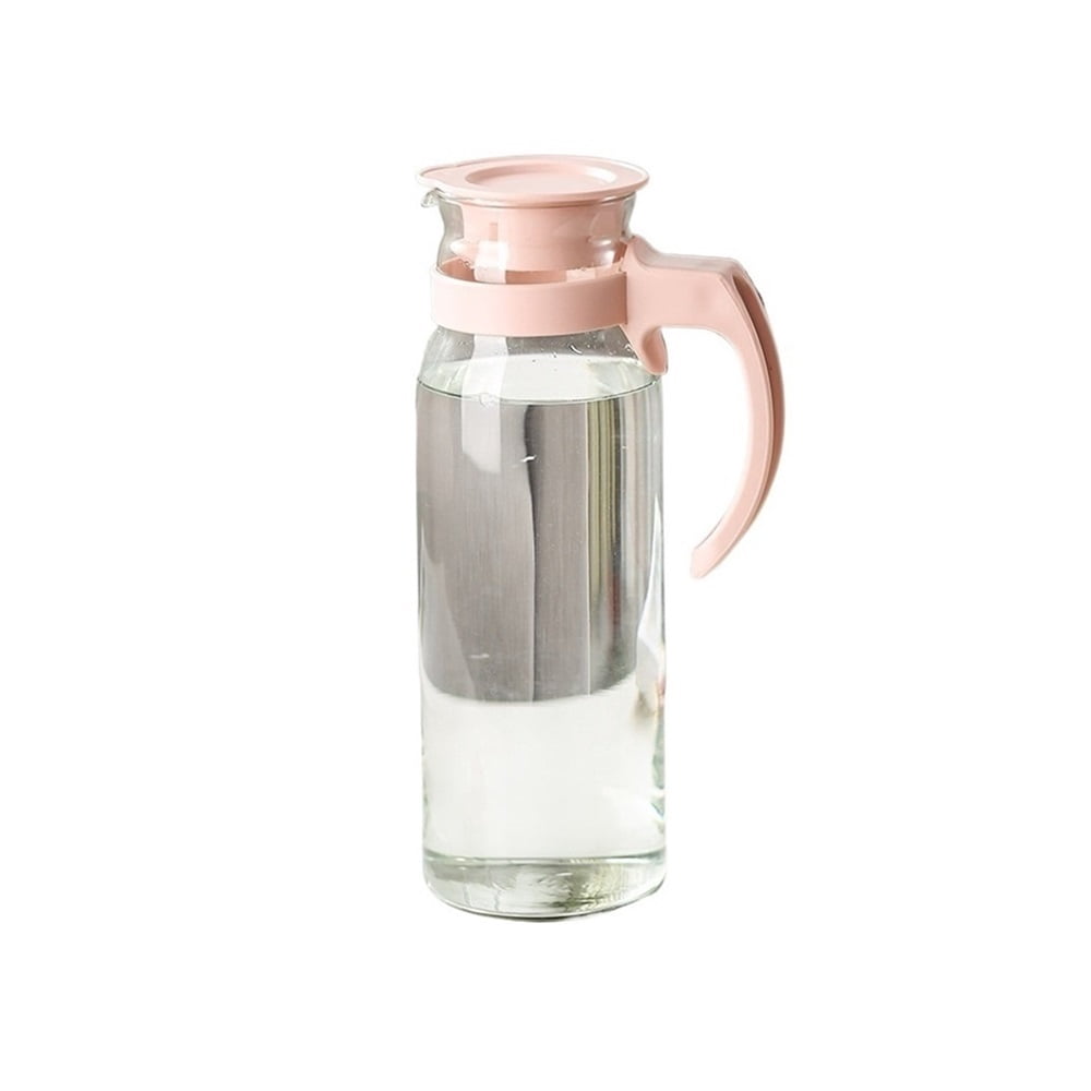 1400ml Glass Water Kettles Large Capacity With Lid And Handle Juice Tea ...