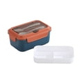1400ml Leakproof Bento Lunch Box Set, with Built-in Utensils & Divided ...