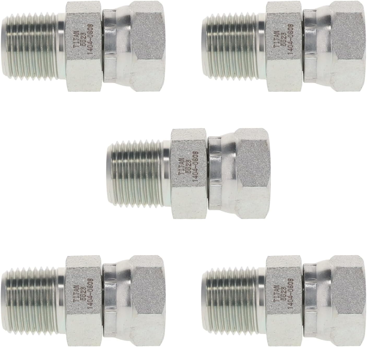 1404-08-08--PK05 1/2" NPT Male Pipe x 1/2" NPSM Female Pipe Swivel ...