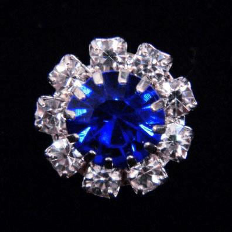 #14062 Medium Rhinestone Rosette Button - Sapphire Center - Walmart.com