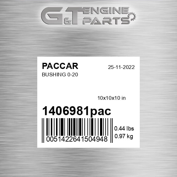 1406981PAC BUSHING 0-20 fits Paccar (New OEM) - Walmart.com
