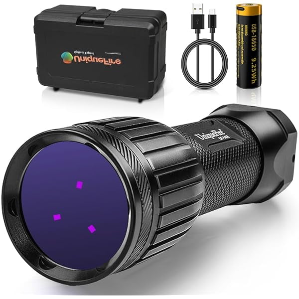 1408 365nm Black Light UV Flashlight with 3 LEDs Professional UV Light ...