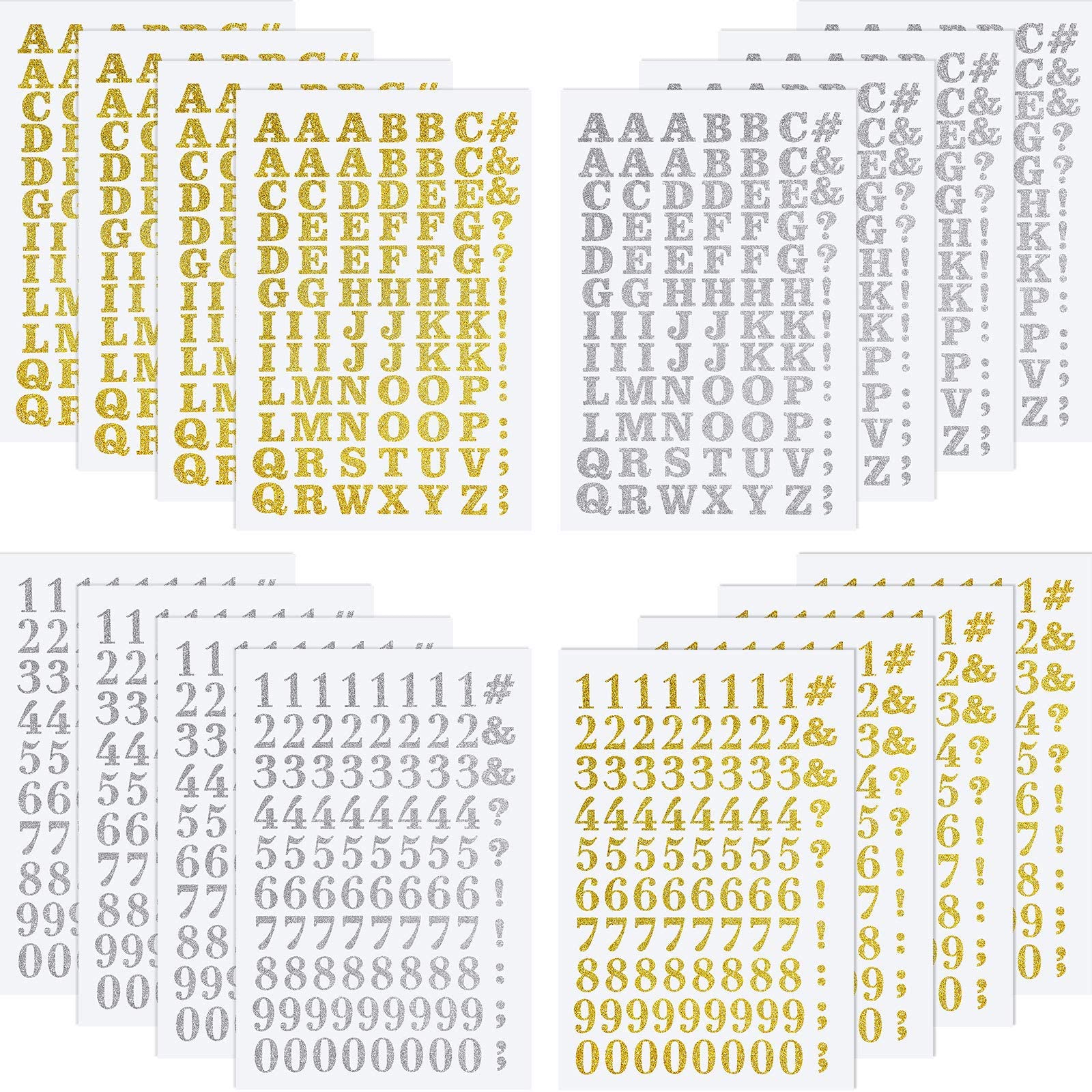1408 Pieces Iron on Letters and Numbers 0.75 Inch Heat Transfer Letters ...
