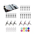 140Pcs/Set Fishing Swivels Set 3 Way Barrels Rolling Swivels with Beads ...
