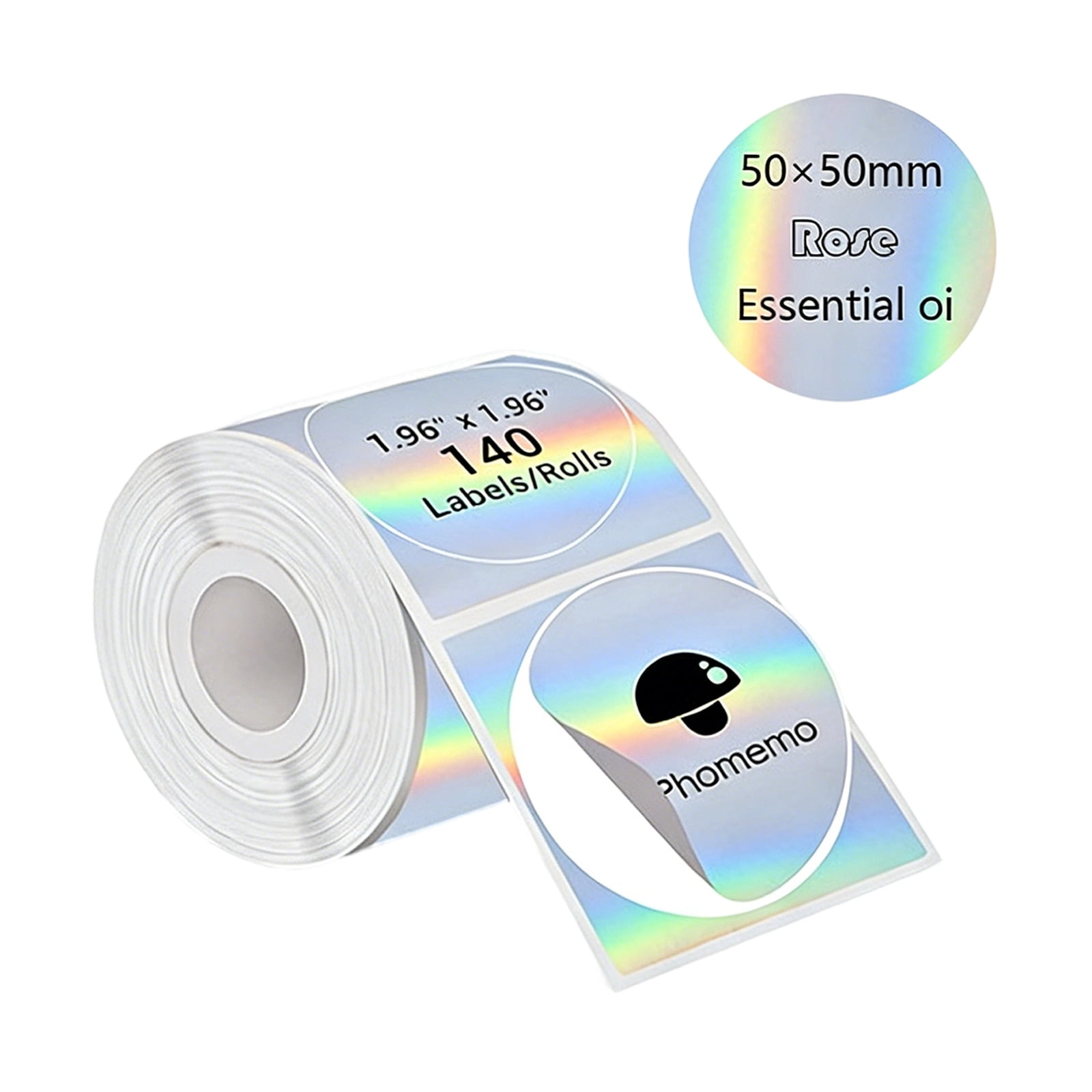 140Pcs Shimmering Round Thermal Sticker 50mm Adhesive Thermal Labels ...