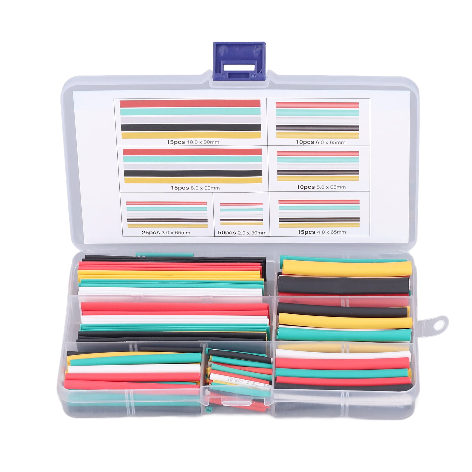 140Pcs Wire Wrap Assortment Kit Heat Shrink Tubing DIY Electrical Cable ...