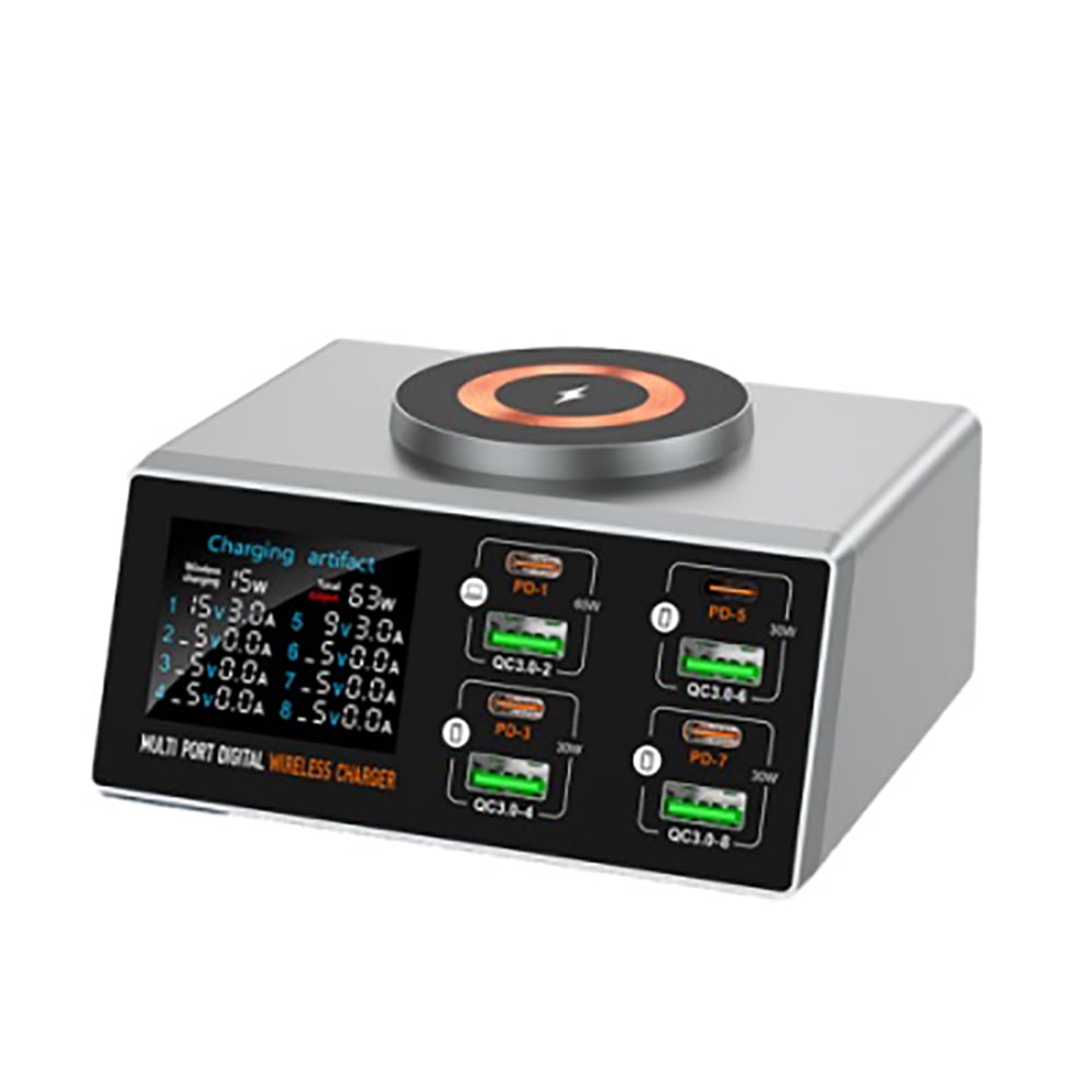 140W Desktop Magnetic Fast Charge Wireless Charger with Digital Display ...