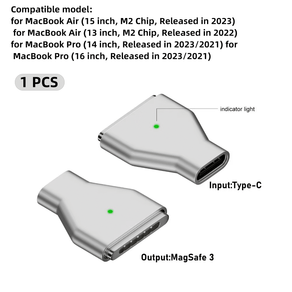 140W Type-C Female to for magsafe 3 Converter Laptop Indicator Light ...