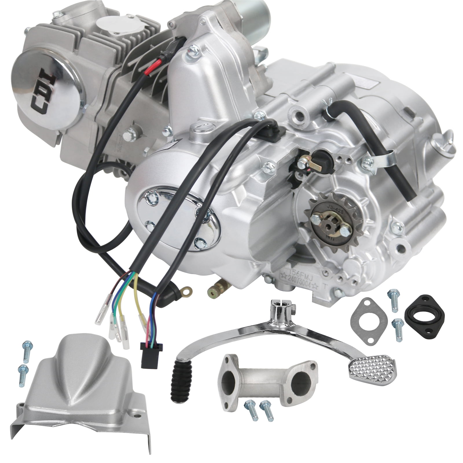140cc Engine Motor Kit Semi Auto Electric Start 4-Stroke Motor 3 Speed ...