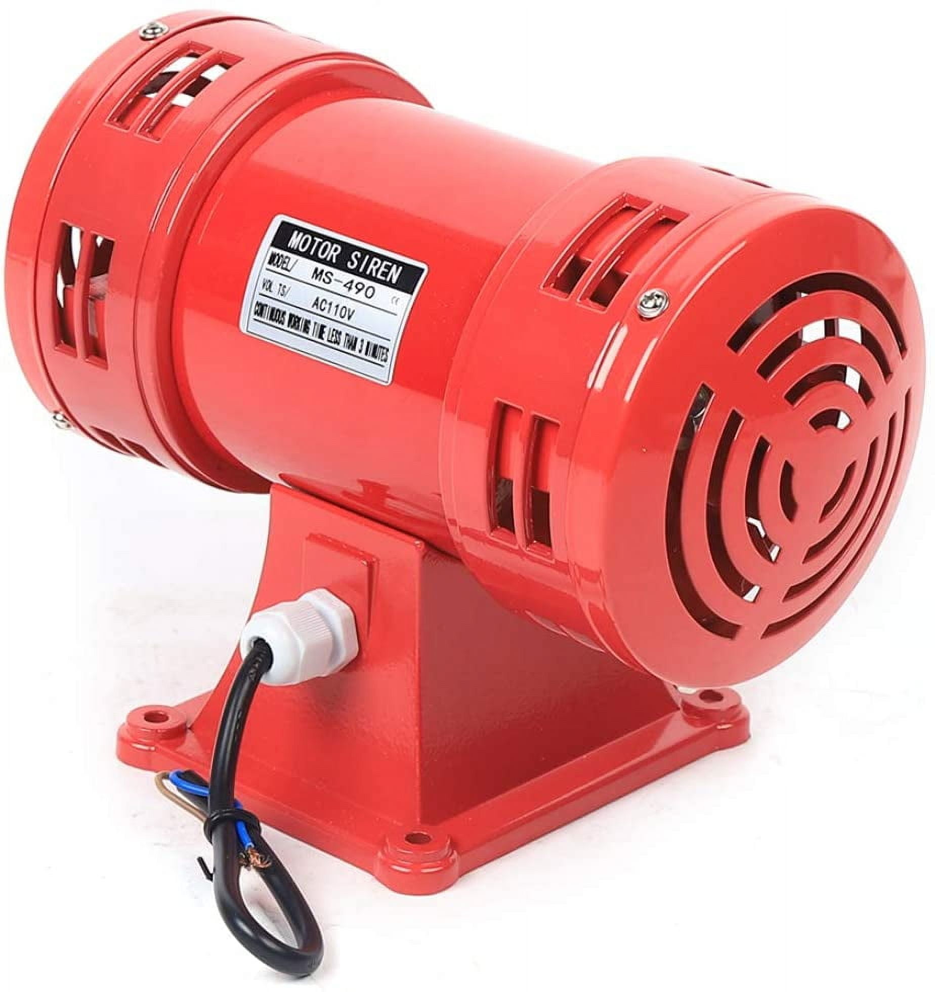 CNCEST 140db Electric Air Raid Siren Alarm, Red, 400W, for Mines ...