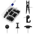 140pcs Push Pins Set, Plastic Push Pin, Hook Pushpin, Clip Push Pins ...