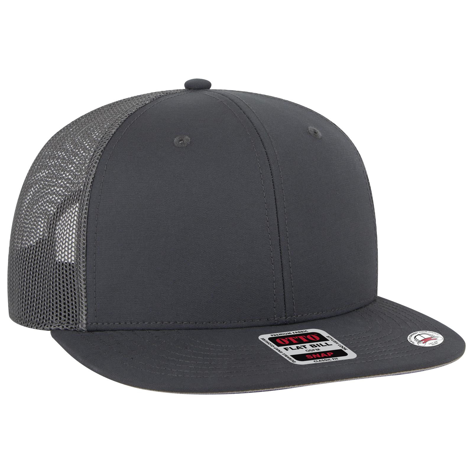 141-1070 Superior Cotton Twill Flat Visor Pro Style Mesh Back Snapback ...