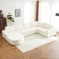 141.7" Oversized Modular Sofa Cloud Sectional Sofa Set Upholstered ...