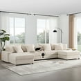141" Modular Sectional Sofa with with Bluetooth Speakers, U-Shaped 6 ...
