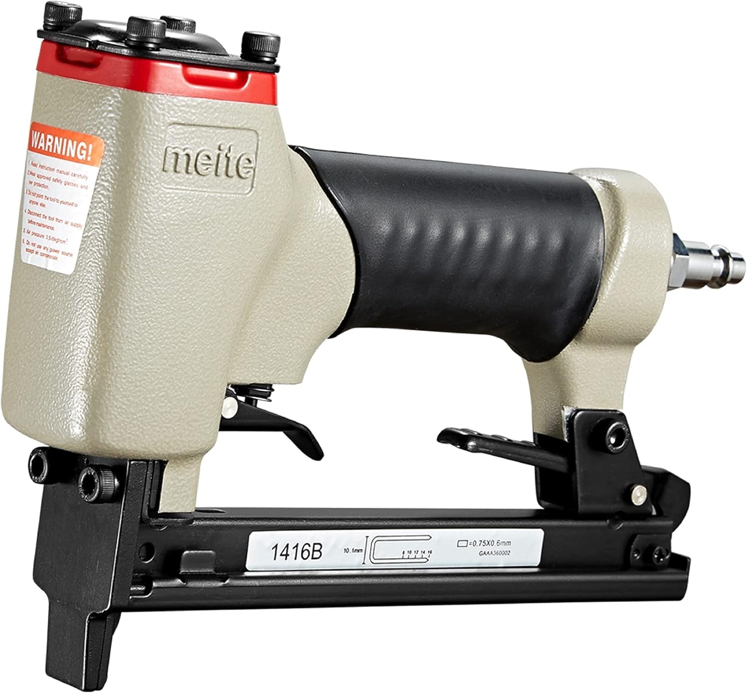 MEITE 1416B Pneumatic Staple Gun, Upholstery Stapler for 22 Gauge 3/8 ...