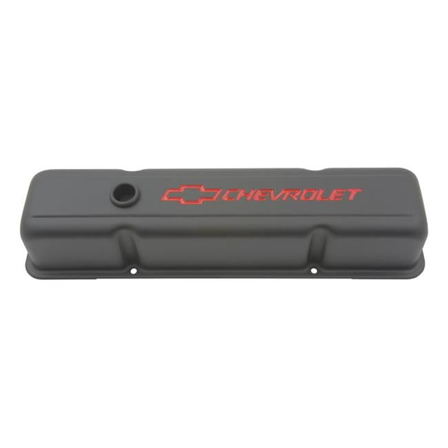 141751 1958-1986 Small Block Chevy Tall Valve Covers, Black Crinkle ...