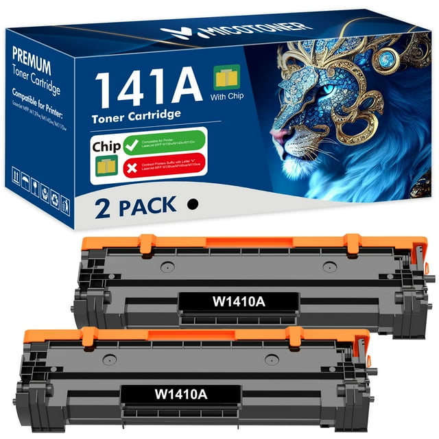 MICOTONER Compatible HP 141A W1410A Black Toner Cartridge 2-Pack for ...