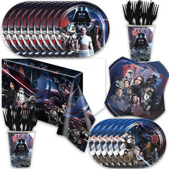 141PCS Star Wars Party Supplies, Party Tableware Set for 20 Guests ...