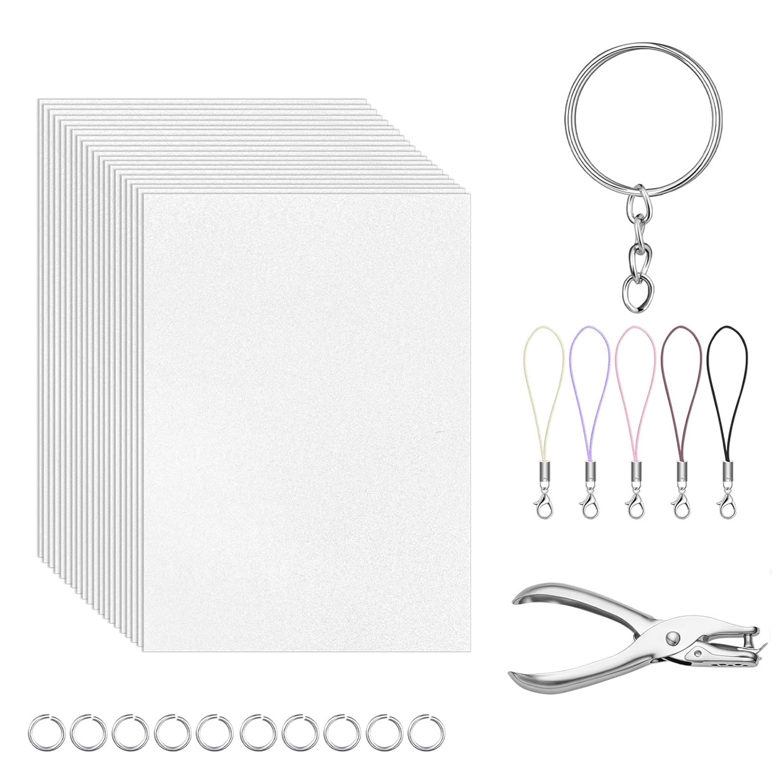 141Pcs Heat Shrink Paper for Keychains Plastic Plastic Craft Set with ...