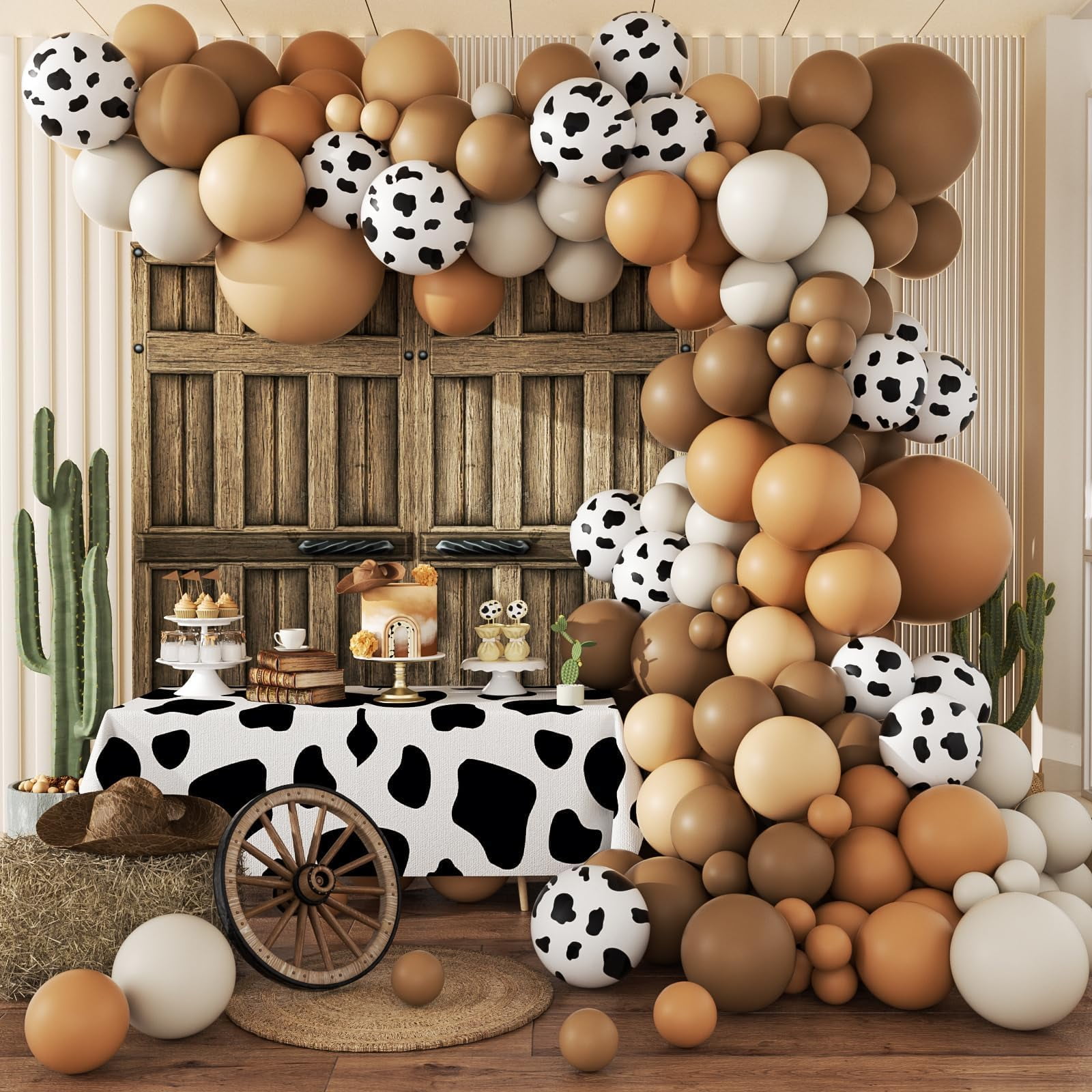 141pcs Western Cowboy Balloon SSF20 Garland Arch Kit, Brown Light Brown ...