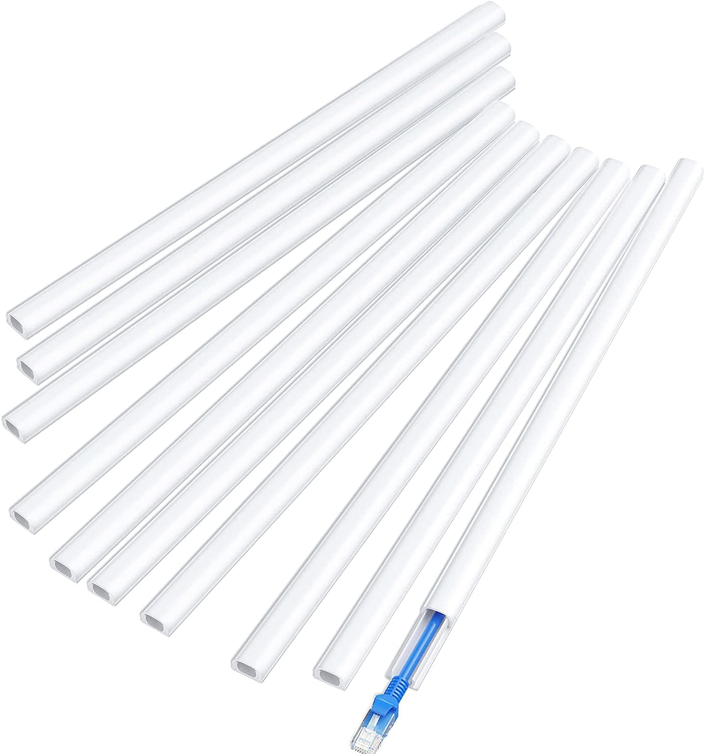 142'' Cord Hider for 1 Cord, Cord Cover Wall, Mini Size Cable Hider ...